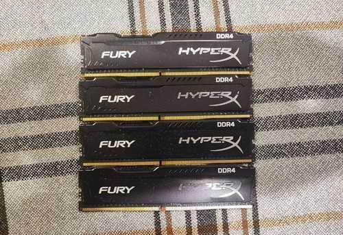 HyperX fury Memory Black - 32GB Kit*(4x8GB) - DDR4
