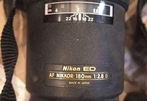 Nikon AF nikkor 180mm 1:2.8D настоящий Япония