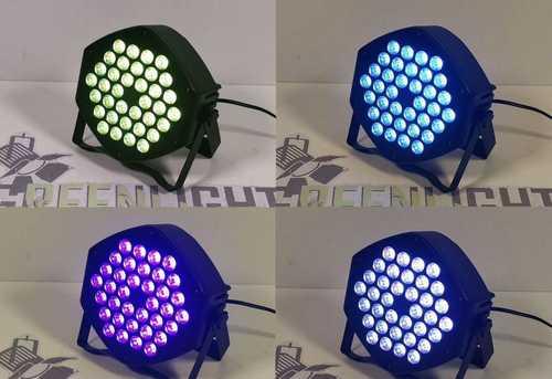 LED PAR 36x2 RGB 3в1 с пультом ду и dmx