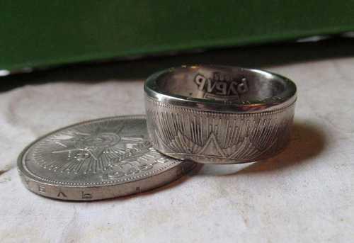 Кольцо из монеты юбилейный рубль СССР 1985 г