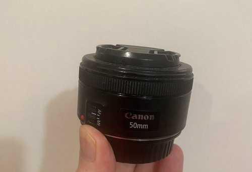 Объектив Canon ef 50mm 1:1.8 stm