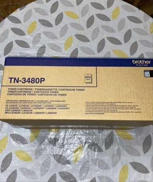Тонер brother TN3480P б/у с коробкой