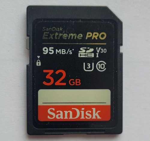 Карта памяти sdhc Sandisk 32gb Extreme Pro