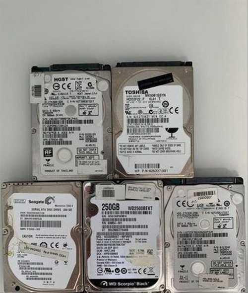 Жесткие диски HDD 2,5", 250Gb, 350Gb, 500Gb