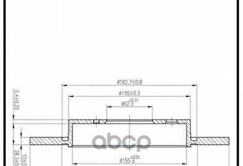 Диск тормозной зад ADC01181 allied nippon