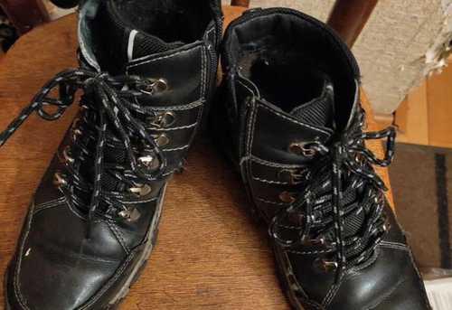 Ботинки зимние кожаные для подростка 37 размер