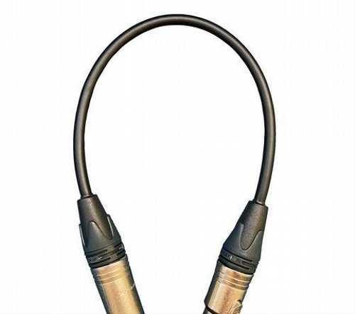 Кабель микрофонный GS-PRO xlr3f-xlr3m (black) 0,5