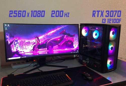 Системный блок rtx 3070/2k./i3 12100f/16ram