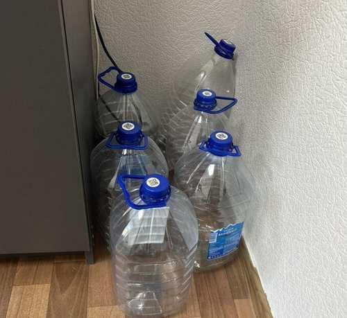 Пустые 5 литровые бутылки