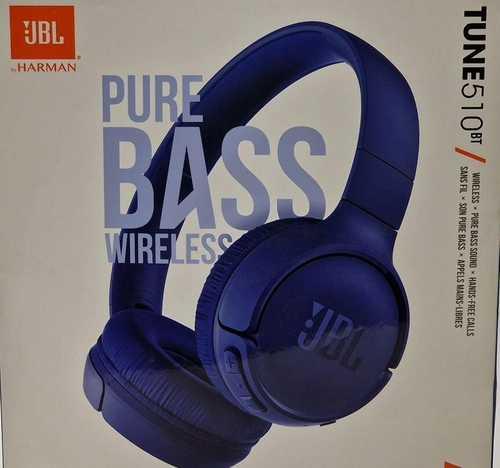 Беспроводные наушники JBL Tune 510BT, синий