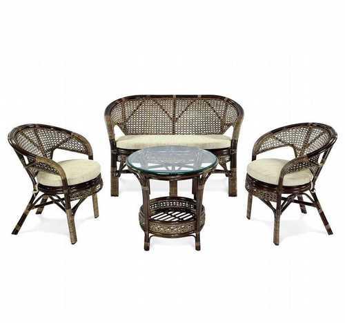 Комплект кофейный Пеланги Classic Rattan Home24