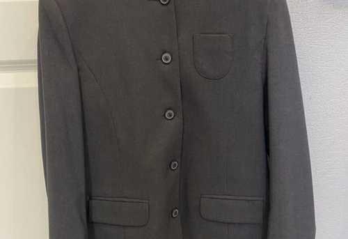 Пиджак школьный серый