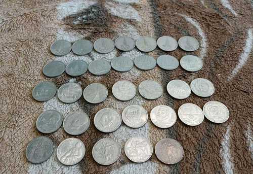 Юбилейные монеты СССР 1руб-33 штуки