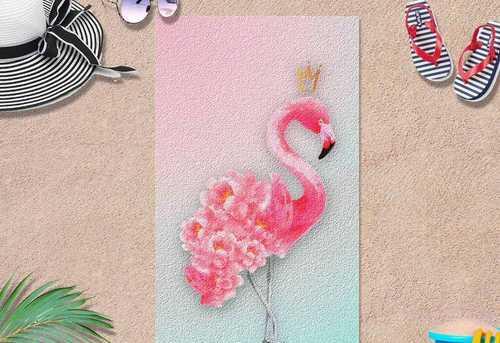 Пляжное полотенце, Розовый фламинго