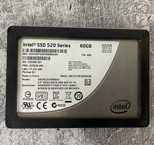 Ssd 60gb intel