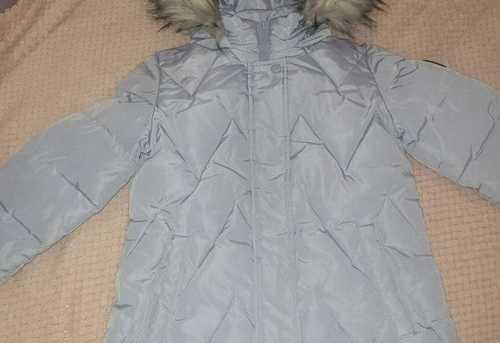 Зимняя удлинённая куртка для девочки размер 128