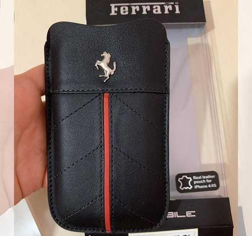 Чехол кожаный Ferrari подходит для iPhone 4/4s