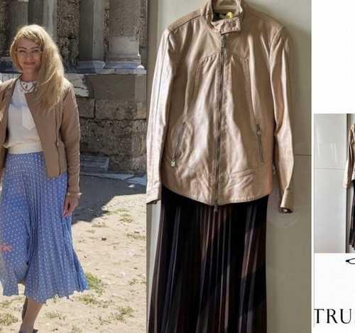 Кожаная куртка-косуха Trussardi