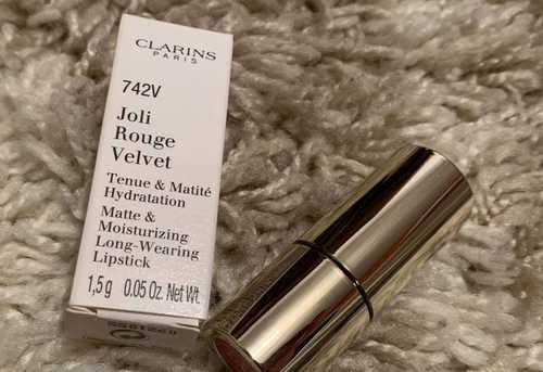 Миниатюра помада Clarins Joli Rouge Velvet 742V