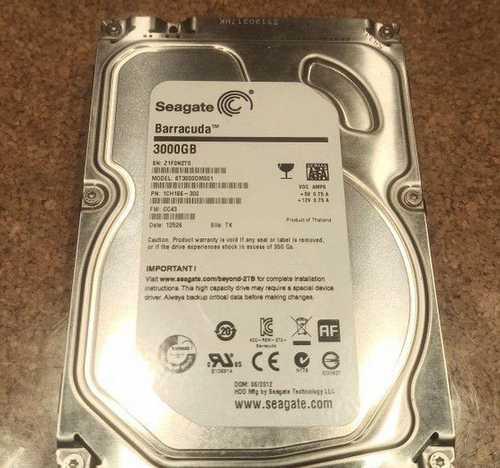 Жёсткий диск Seagate 3 тб