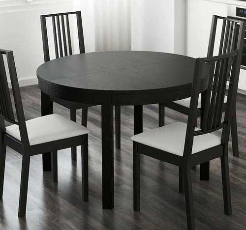 Круглый стол раздвижной IKEA Бьюрста