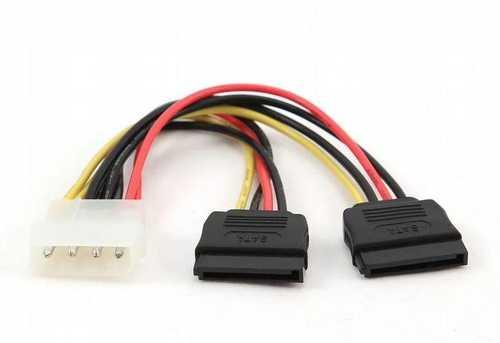 Кабель питания SATA Cablexpert 15 см, molex 4pin/2