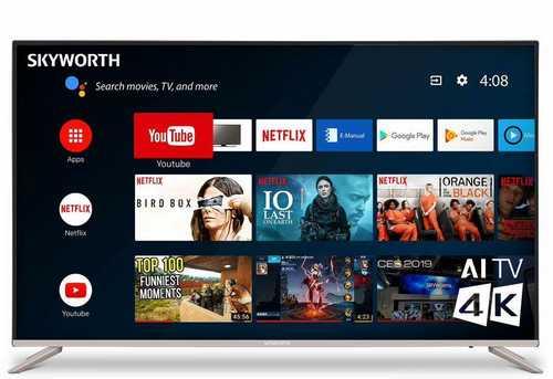 Телевизор 50" Skyworth 50G2A 4K AI TV Android 8.0