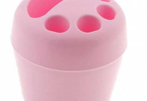 Подставка новая для зубных щёток, цвет розовый