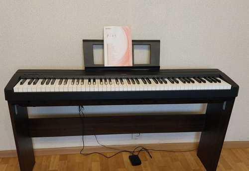 Цифровое пианино yamaha p 45 + стойка