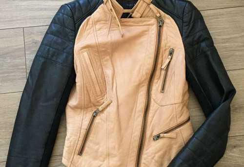 Куртки кожаные натуральные Zara, Bershka