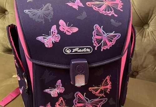 Портфель рюкзак ранец школьный для девочки herlitz
