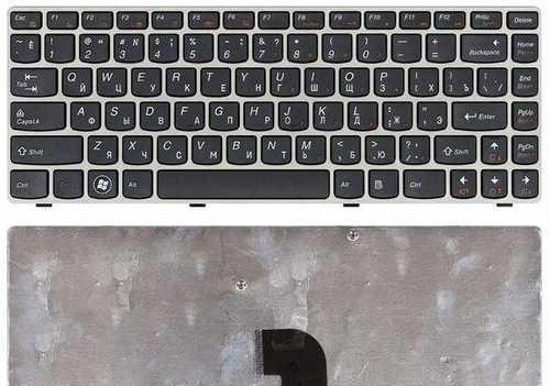 Клавиатура для Lenovo IdeaPad Z360 черная с серебр