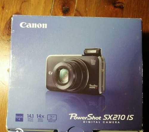 Компактный фотоаппарат canon power shot SX210 IS
