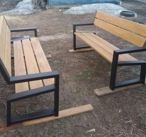 Садовая скамейка кресло лавочка со столиком