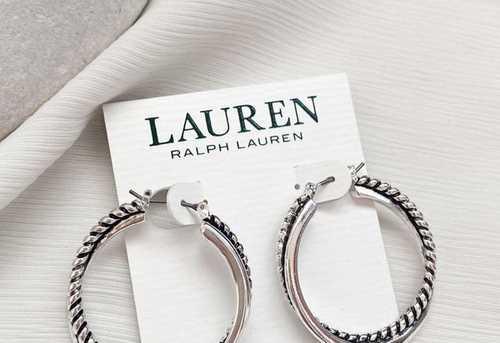 Новые серьги Ralph Lauren витые кольца
