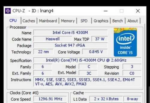 Intel Core I5-4300M