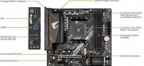 Материнская плата Gigabyte B550M aorus elite AM4