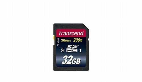 Transcend Premium 200X, Class 10, sdhc, 32 гб