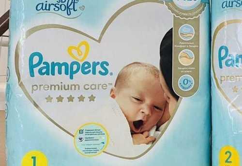 Подгузники pampers premium care 1