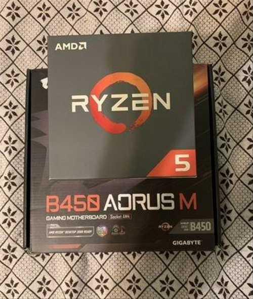 Комплект Ryzen 2600/Aorus B450M/16GB 3000MHz/Кулер