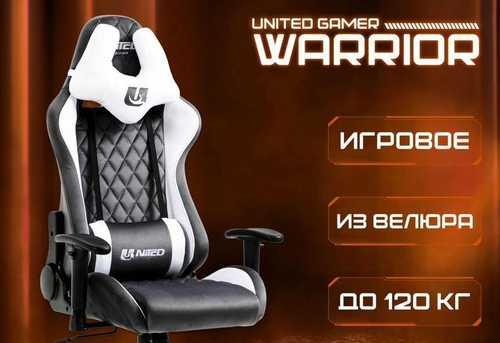 Кресло компьютерное United Gamer Warrior, серый/бе