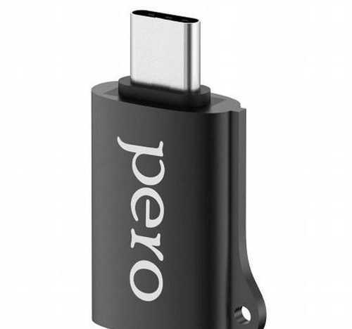 Адаптер pero AD02 OTG type-C TO USB 2.0, черный