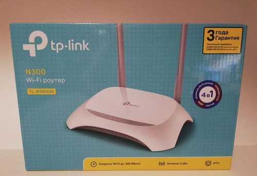 Wi-Fi роутер TP-link TL-WR840N, N300, белый