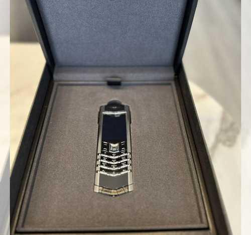 Vertu SIGNATURE V STAINLESS STEEL BLACK LEATHER, 3/32 ГБ