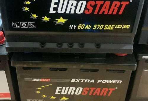 Аккумулятор автомобильный 60 Ah eurostart Extra Po