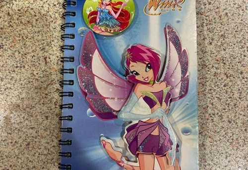 Блокнот со значком Винкс Winx