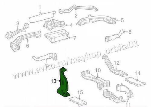 Задний воздуховод № 3 на Тойота Камри 70