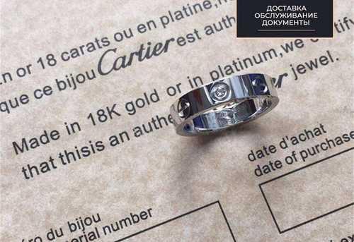 Обручальное кольцо Cartier Love, 1 бриллиант 0,13c