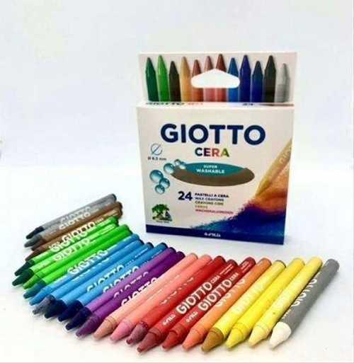 Giotto цветные восковые мелки 24 штуки