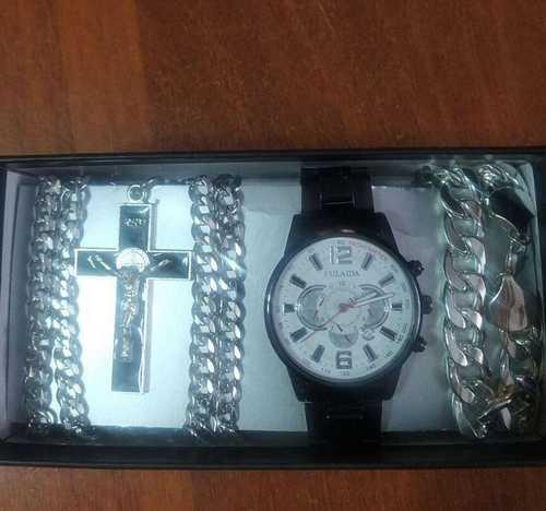 Подарочный набор часы с браслетом для мужчин
